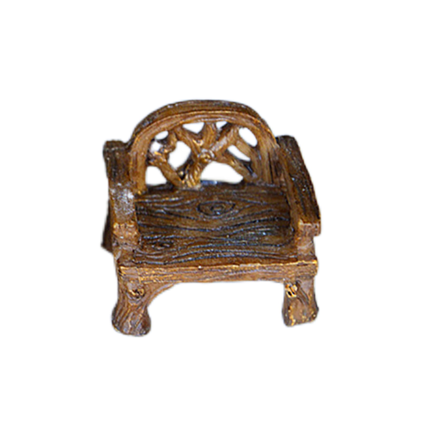 Lomubue Bench Model Decorative Mini Resin Micro Garden Doll House Bench ...
