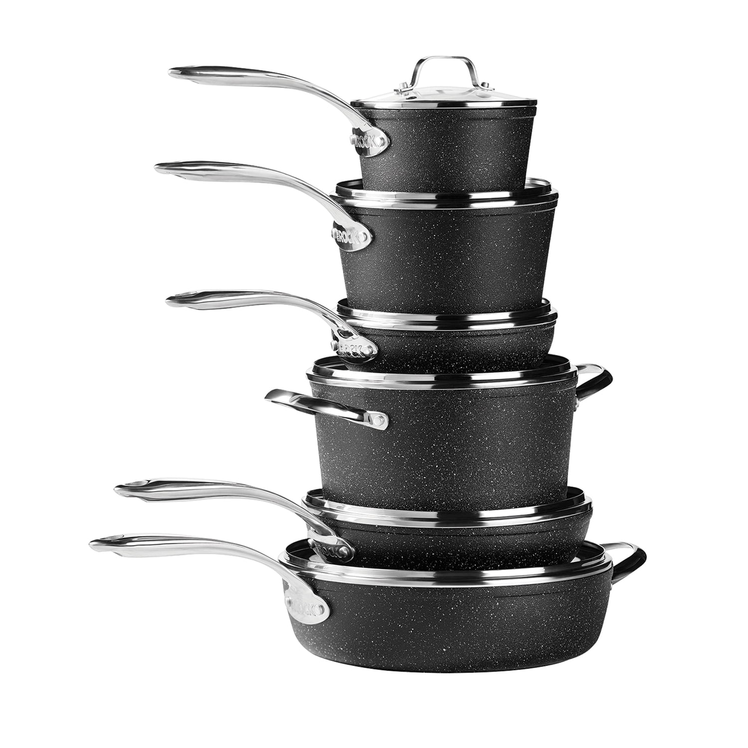 THE ROCK by Starfrit 060710-001-0000 12 Piece Cookware Set - Walmart.com