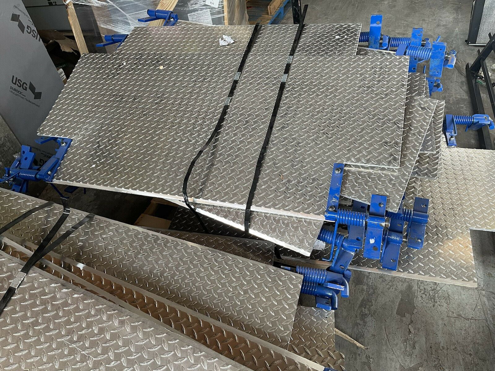 "Brand New 3500 LB Capacity Spring Loaded Aluminum Dock Plate, 41""X 49 ...