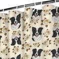 Basics Bathroom Shower Curtain, Water Resistant Fabric with Grommets ...