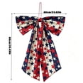 35.4 Inch Patriotic Double-Sided Burlap Bow Decoration, American 250th ...
