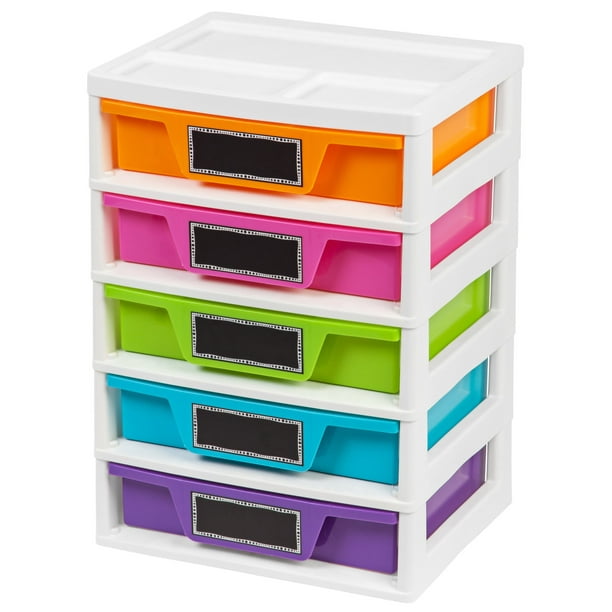 IRIS 5-Drawer Storage and Organizer Storage Chest, Multicolor - Walmart.com