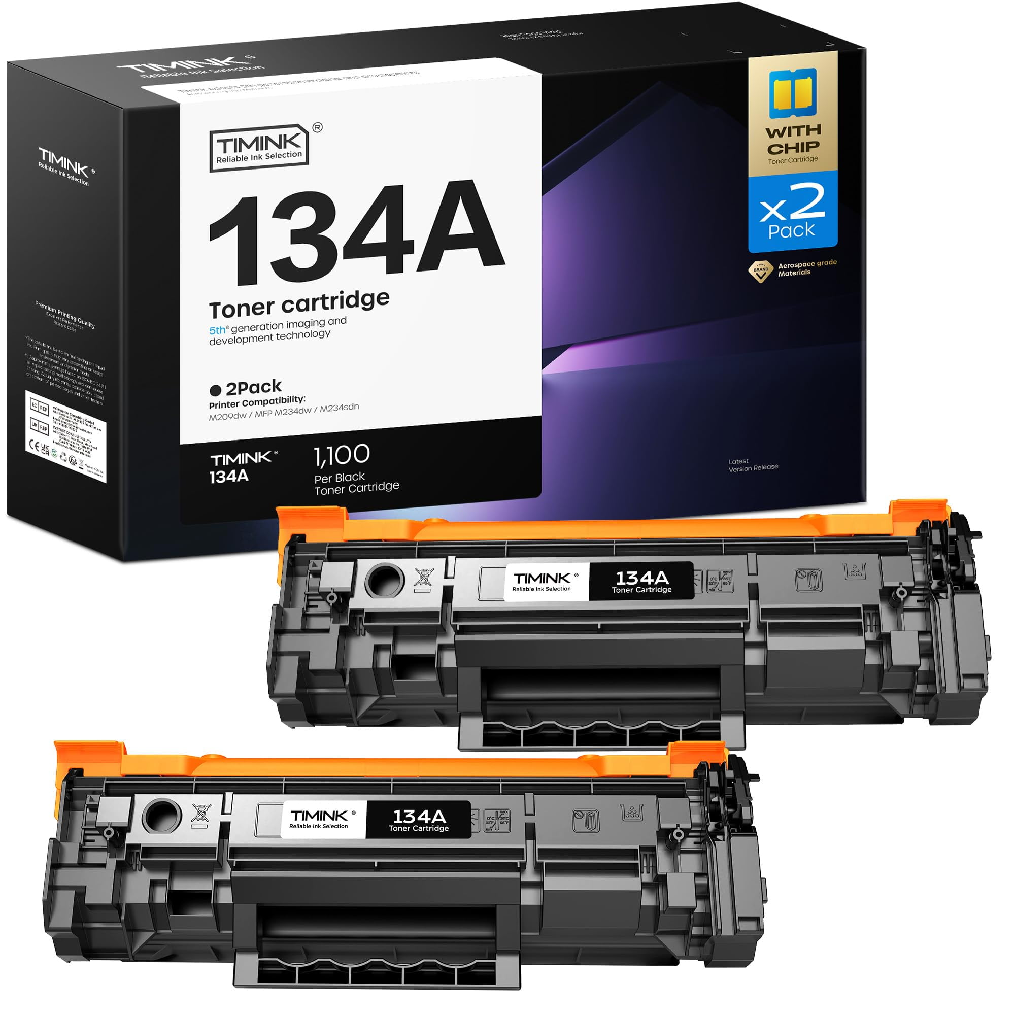 Click here for Timink 134a Black Toner Cartridges (With Chip) Rep... prices