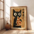 Affixzi Cat Poster, Funny Ukiyo-e Japanese Kitchen Art Print, Multiple ...