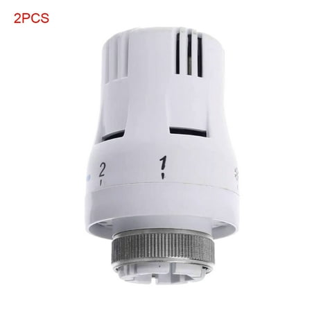 2 Pieces Thermostat Valve Temperature Valve Adjustable Heater Control ...