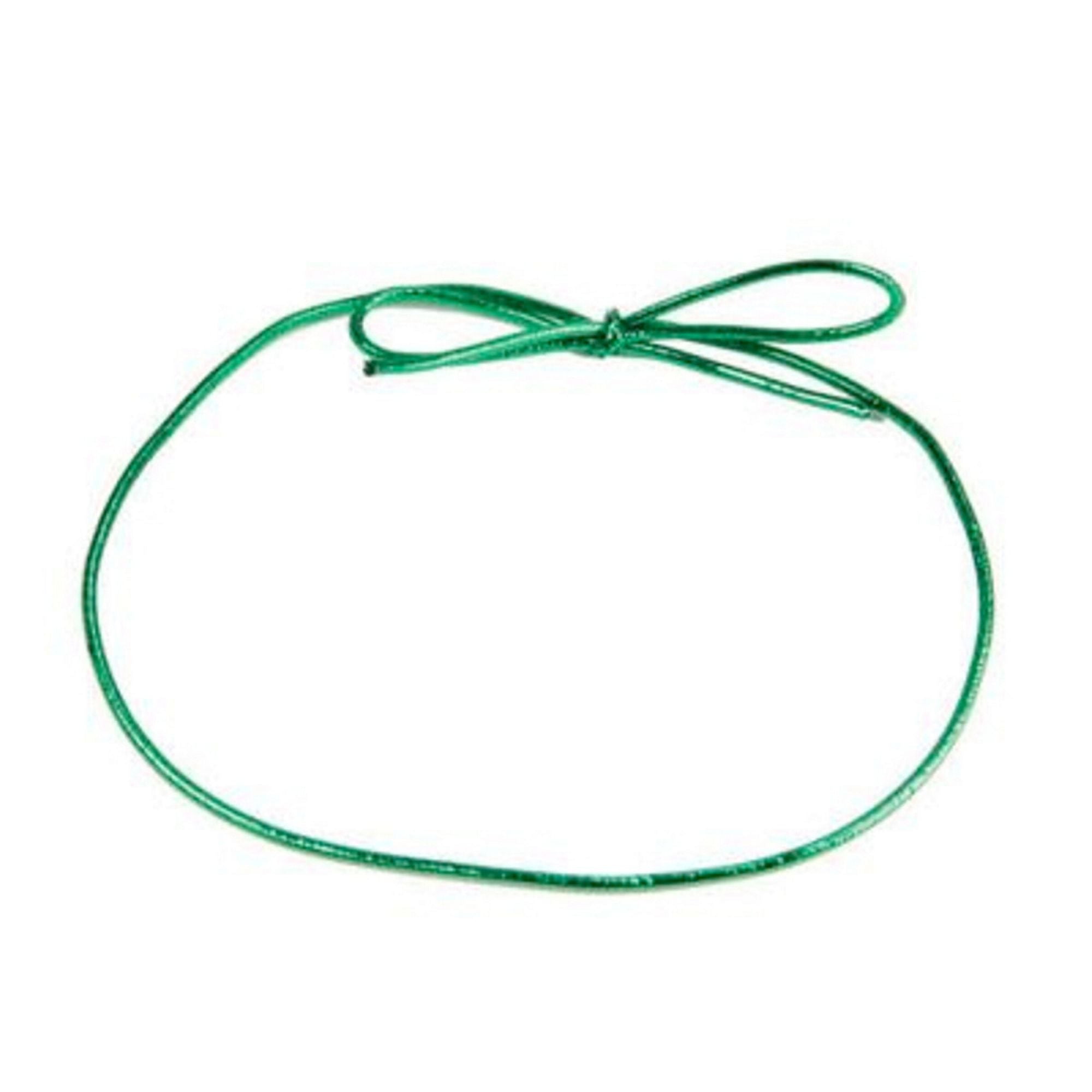 19 Inch Green Metallic Stretch Loops With Bow - 50 Pack - Walmart.com
