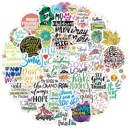Inspirational Stickers For Water Bottles, Positive Vinyl Stickers ...