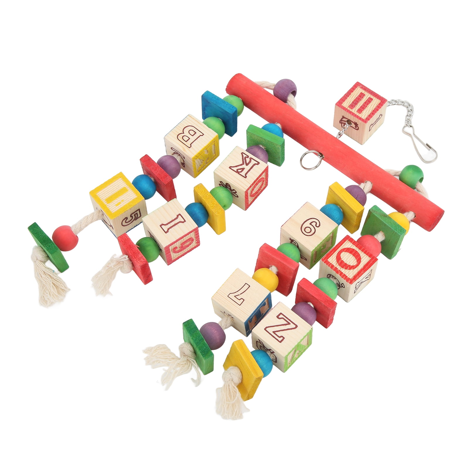 Ymiko Bird Block Chewing Toy Colorful Food Grade Wooden Bird Cage ...