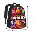 3 Pc ROBLOX GAME ROBLOX Fun Campus Backpack, Unisex School Start Adjustable Backpack, Fan Gift ...
