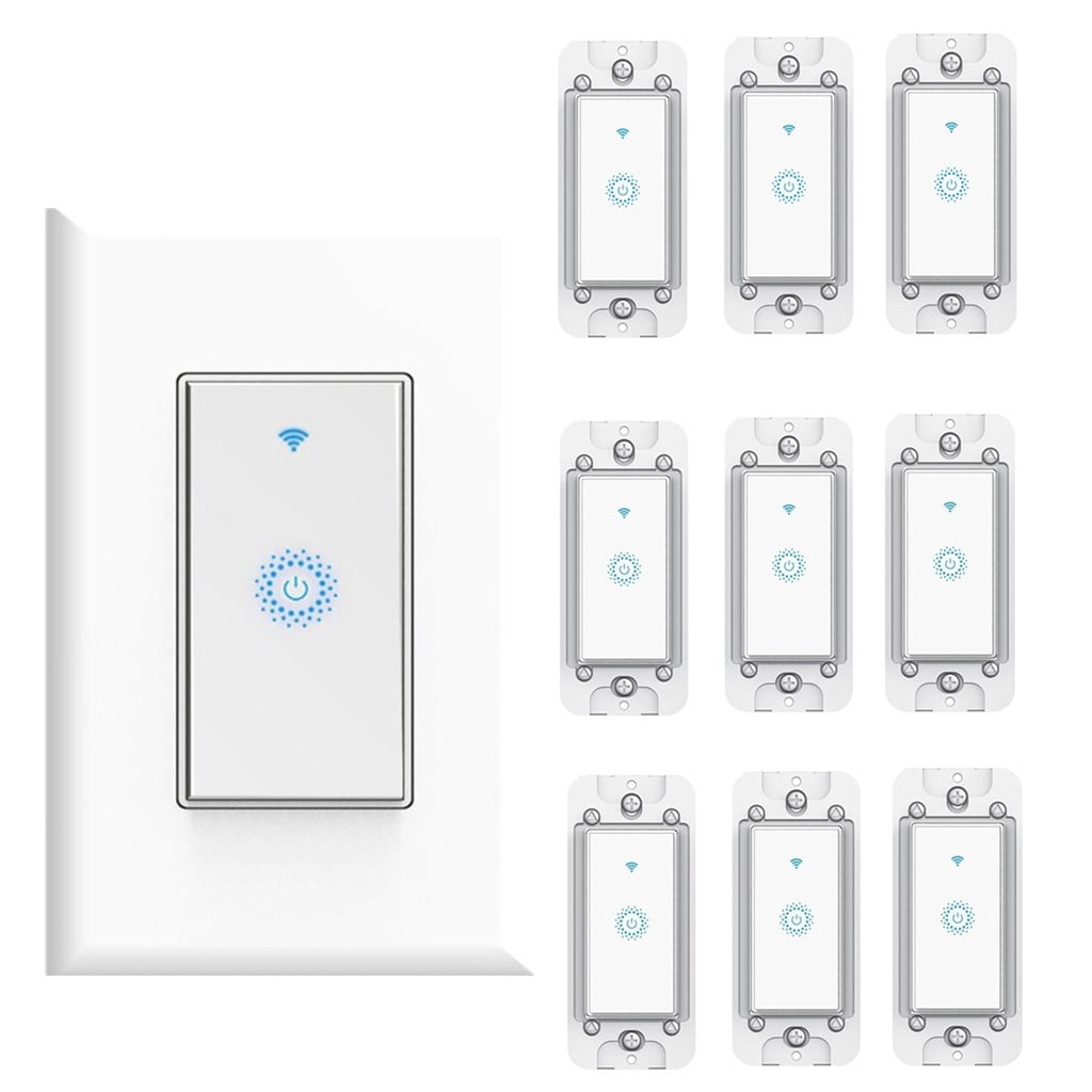 Smart Wi-Fi Light Switch, Single Pole Switch,Wireless Smartphone Remote ...