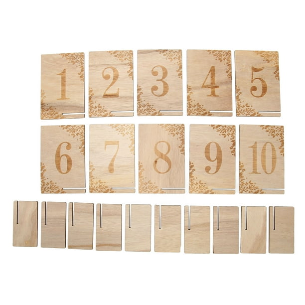 Números de mesa de boda de madera DIY previenen la decoloración números ...