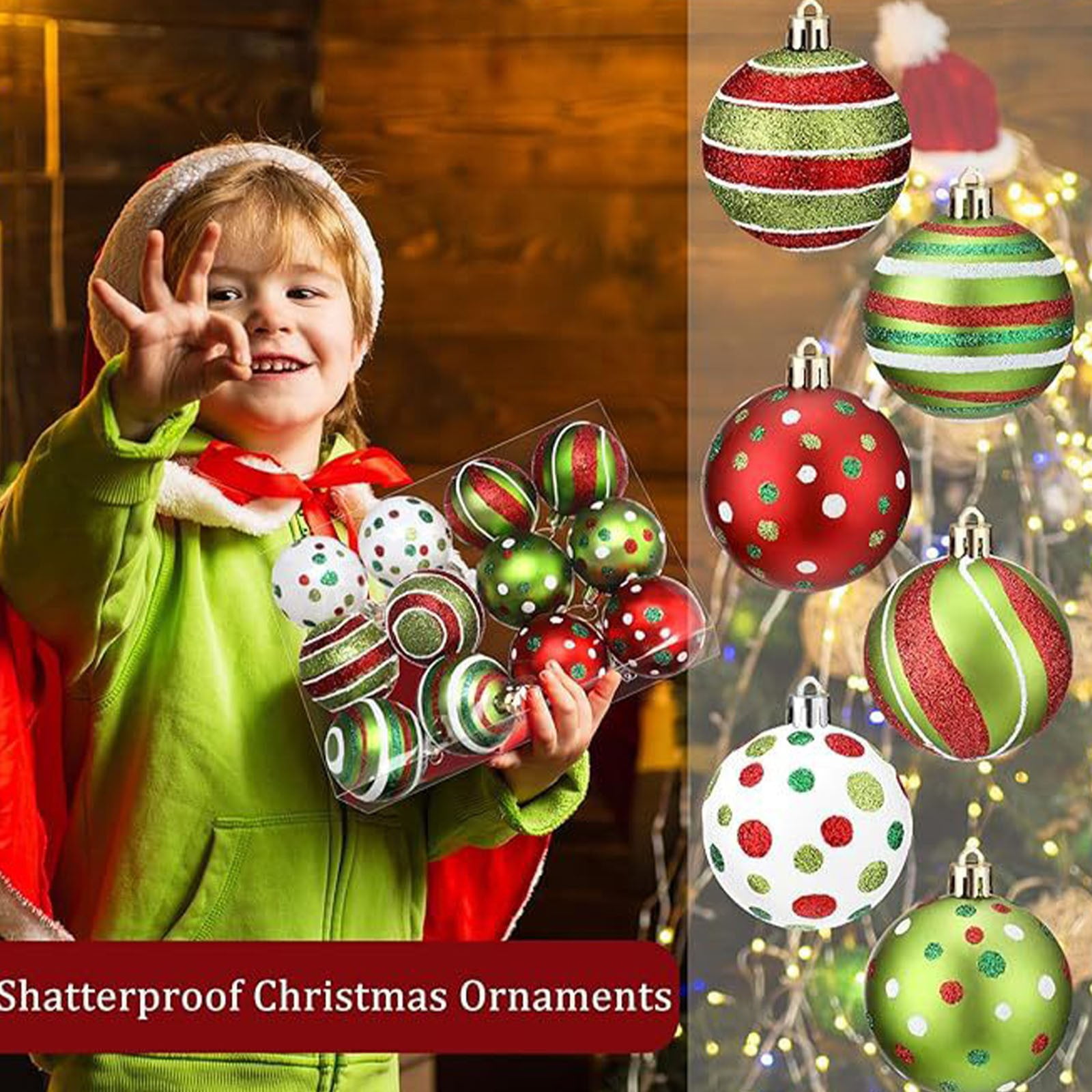 Click here for Blaxill Christmas Ornaments Set 6cm Matte Plastic... prices