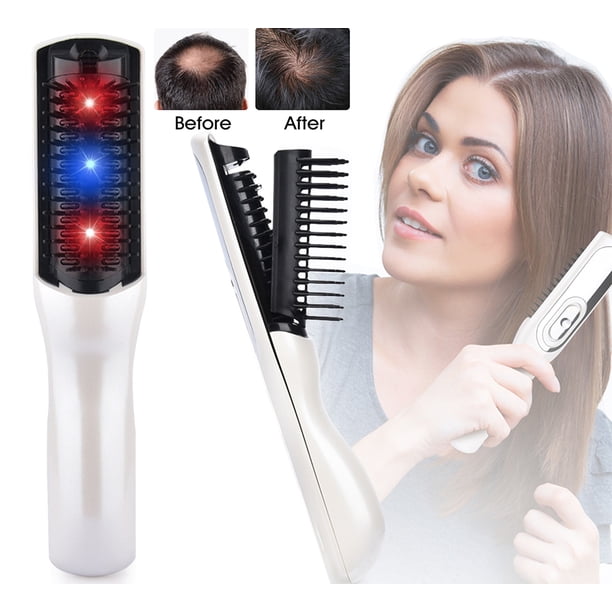 Hair Growth Comb, Laser Scalp Massager Comb with 3-IN-1 Red Blue Light ...