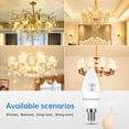 E12 LED Candelabra Bulbs 2700K Warm White 3W 60Watt Equivalent,Ceiling ...