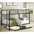 Furniture of America Wade Transitional Kids Metal Trundle Bed with ...