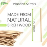 2000 Pack Wooden Coffee Stirrer Sticks 7.5 inch - Bio Degradable, Eco ...