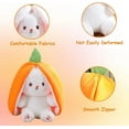 Baby Animal Plush Toy, Reversible Bunny Carrot Strawberry Pillow with ...