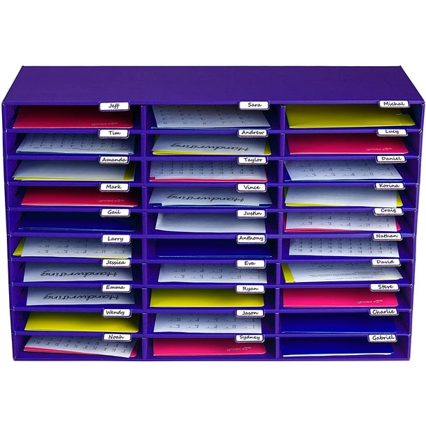 AdirOffice 30-Slot Classroom Paper Literature Organizer File Sorter ...