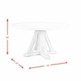Picket House Furnishings Liam Round Dining Table in White and Natural ...