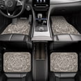 4-Piece Car Floor Mats Set, Bohemia White Crystal Velvet Automotive ...