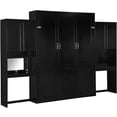 Queen Murphy Bed with Desk & Vanity, Space Saving Wall Bed Unit with ...