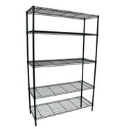 Muscle Rack 48"W x 18"D x 72"H 5-Shelf Steel Wire Shelving Unit, 2500 ...
