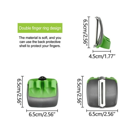 Agiferg Stainless Steel Sharp Blade Finger Fruit Vegetables Peeler Kitchen Gadget Fruit And ...