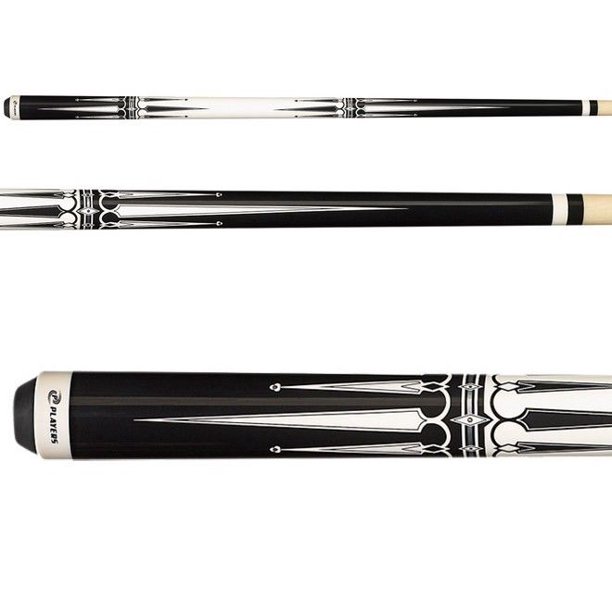 Players G-2285 Pool Cue Stick - Midnight Black & Titanium - 18 19 20 21 ...