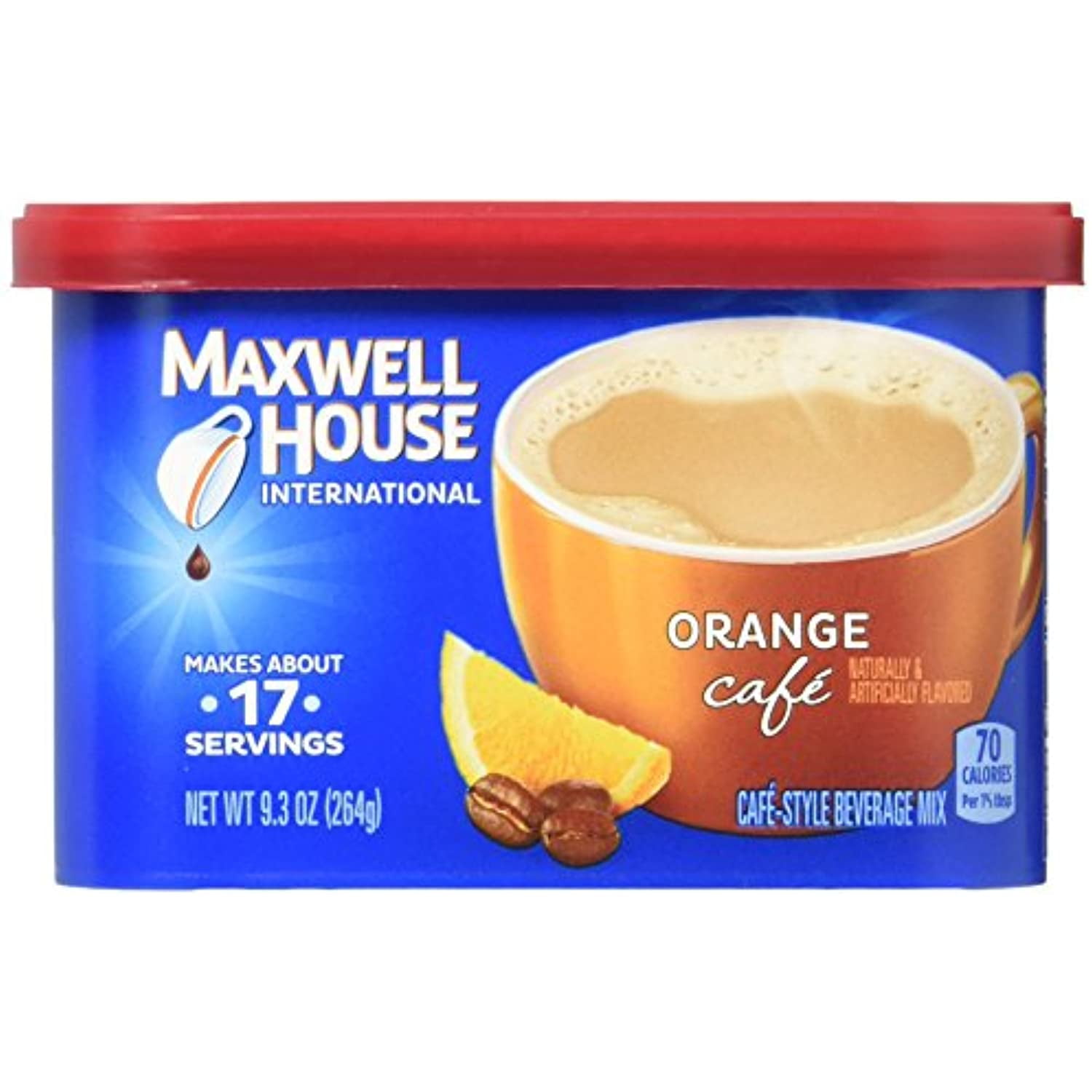 Maxwell House Orange Flavored Cafe Style Instant Beverage Mix, 9.3 ...