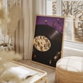 Affixzi Purple Music Room Decor, Vinyl Record Print, Retro Dance Wall ...