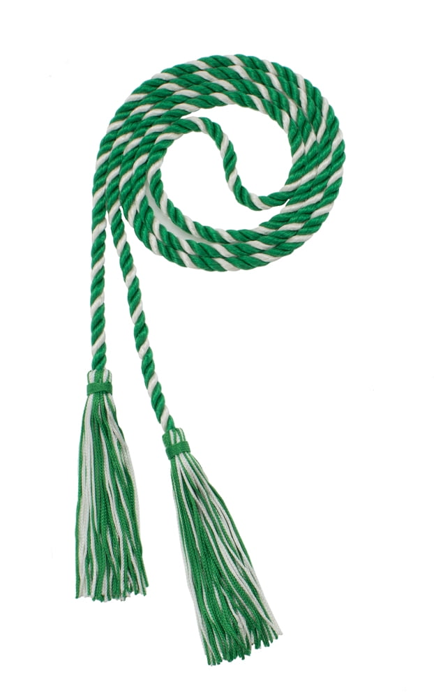 Graduation Honor Cord - KELLY / NATURAL - Every School Color Available ...