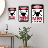 Portrait Round Plus Danger Men Cooking (Kitchen) Wall or Door Sign ...