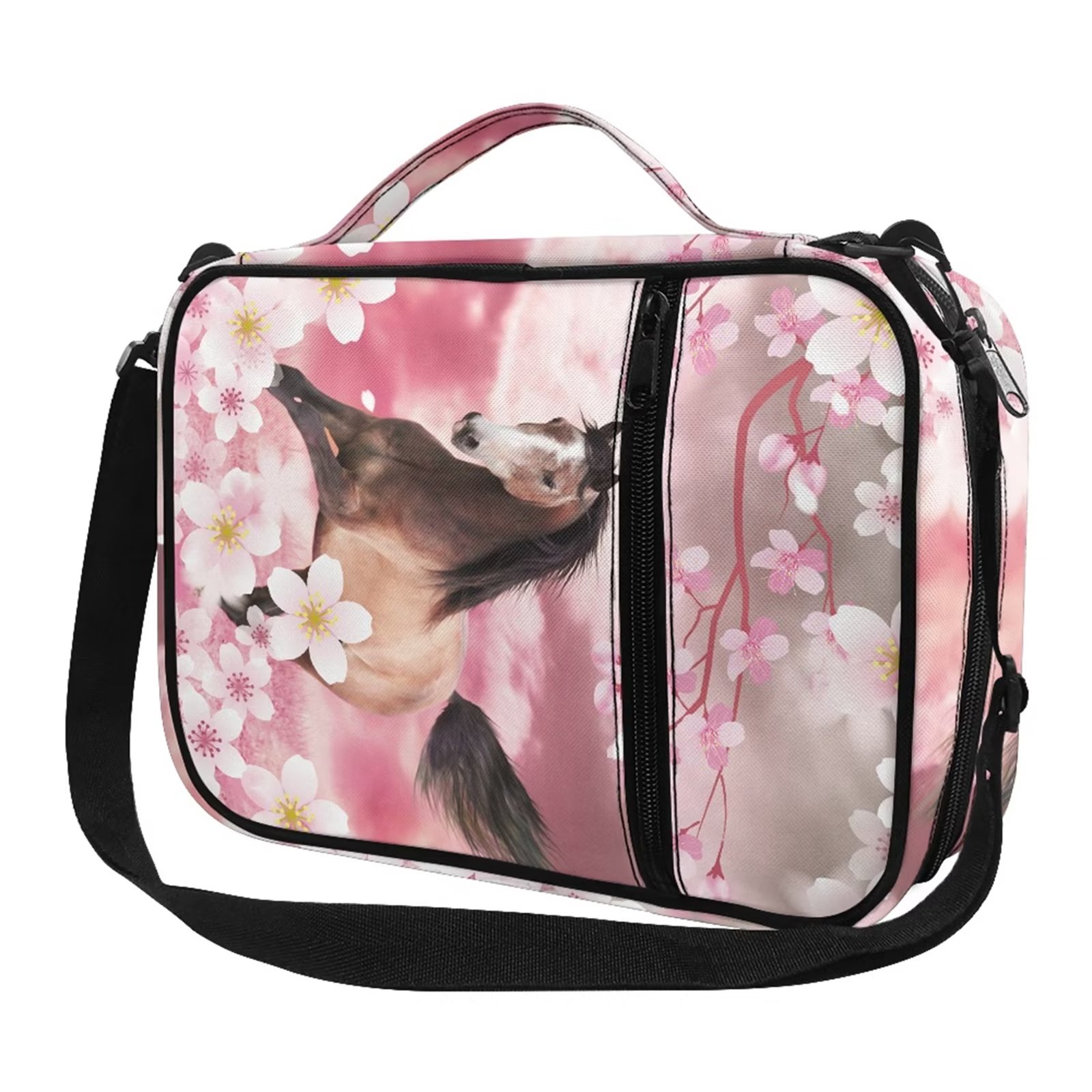 Renewold Plum Blossom Horse Bible Bags with Shoulder Strap Large Capacity Church Handbag ...