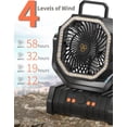 Battery Operated Fan Portable Battery Powered Outdoor Camping Tent Fan ...