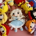 Super cute cartoon hand-knitted princess doll, adorable four-thread ...