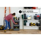 Mighty Tuff Large Nesting Stack Storage Bin, All, Plastic, Gray ...