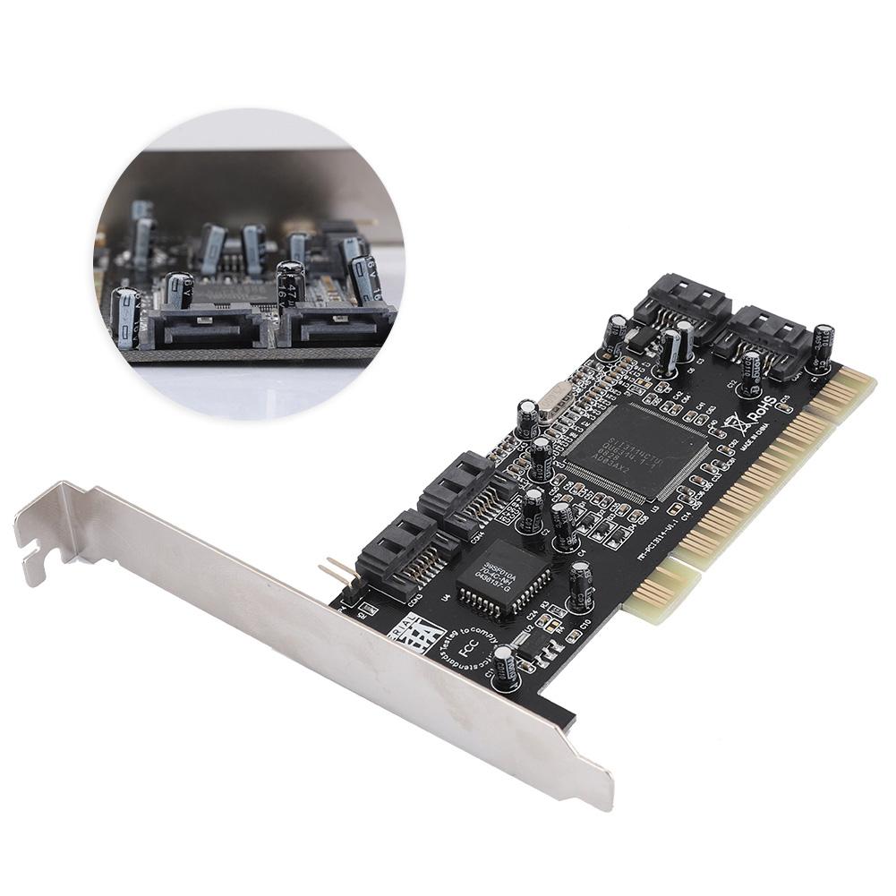 Ccdes SATA PCI 4 Port expansion Card,PCI 16X to 4-port SATA Riser Card ...
