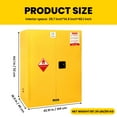 LINJI Flammable Storage Cabinet - 30 Gallon Yellow Safety Cabinet for ...