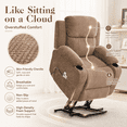 Power Lift Chair for Seniors, Soft Chenille Electric Recliner with 8 ...