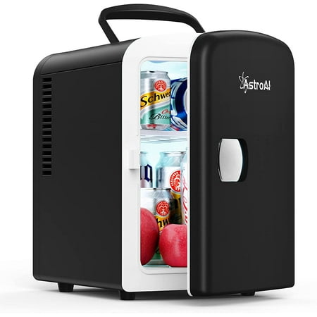 AstroAI Mini Fridge, 4 Liter/6 Can AC/DC Portable Thermoelectric Cooler ...