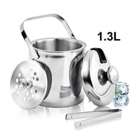 BREKX Insulated Mini Iceberg Ice Bucket with Lid & Scoop, Stainless ...