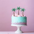 BESTYASH 30Pcs Hawaiian Party Cake Insert Green Coconut Tree Decor for ...