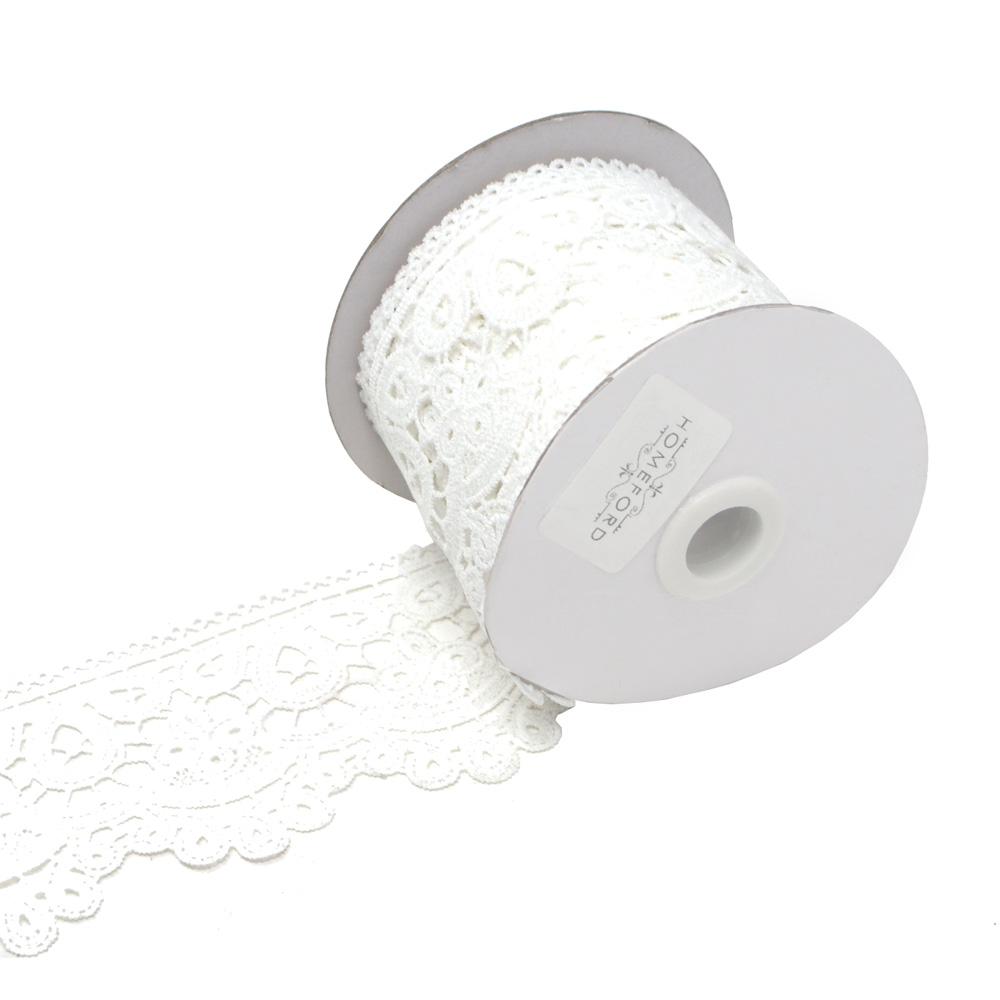 Victorian Lace Trim Ribbon, White, 3-Inch, 5-Yard - Walmart.com