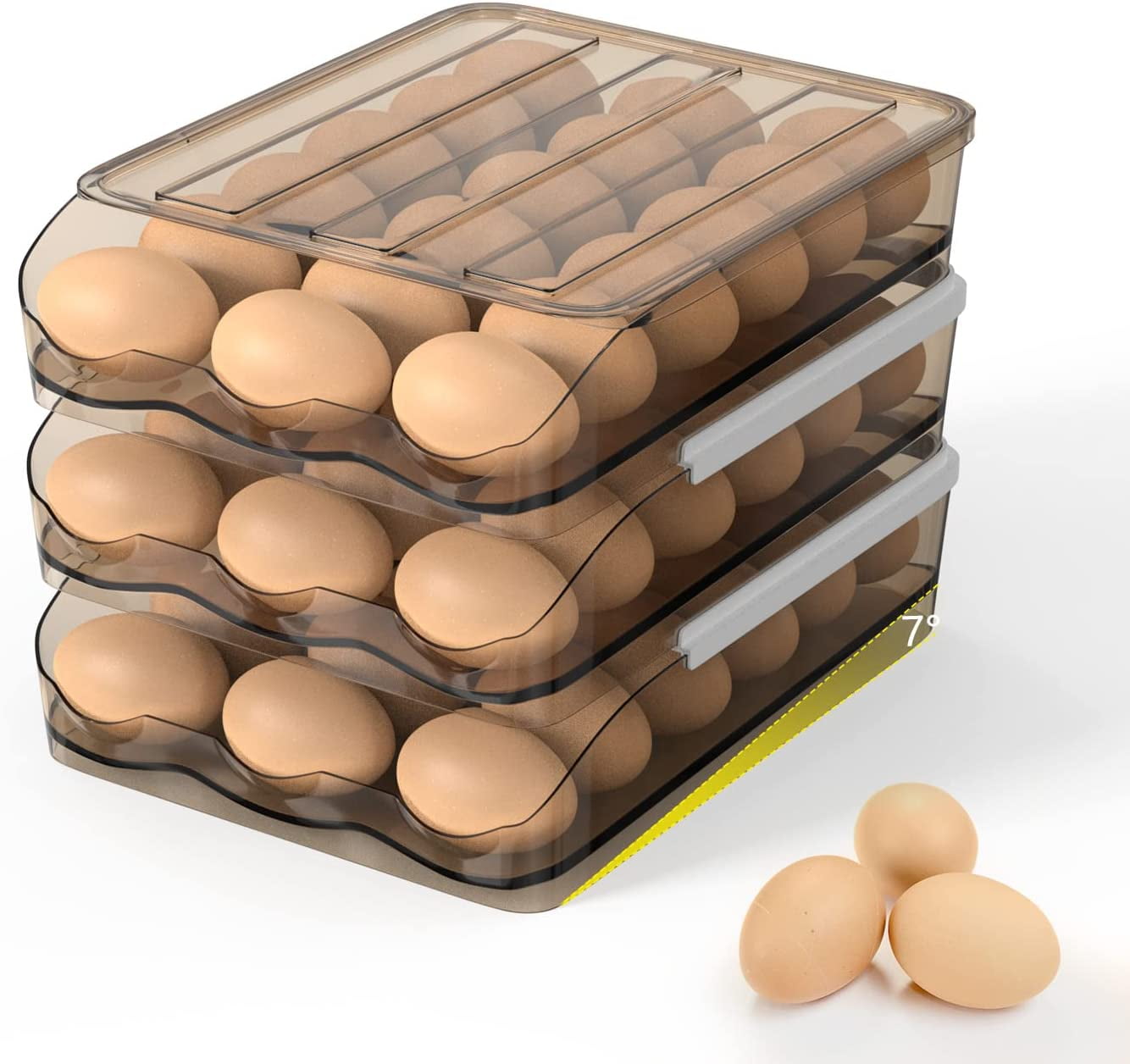Egg Holder for Refrigerator, 54 Egg Container for Refrigerator ...