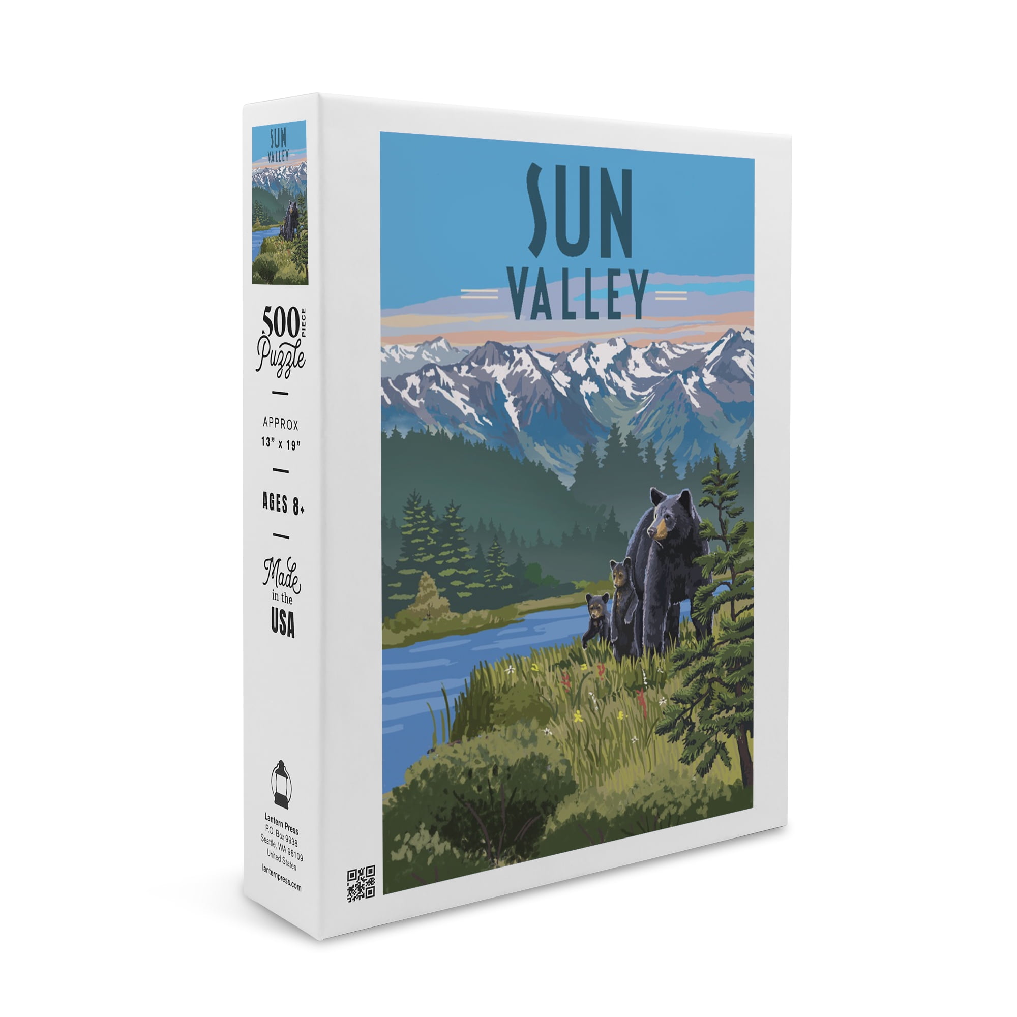 Sun Valley, Idaho, Black Bear with Cubs, Summer Scene (19x27 inches ...