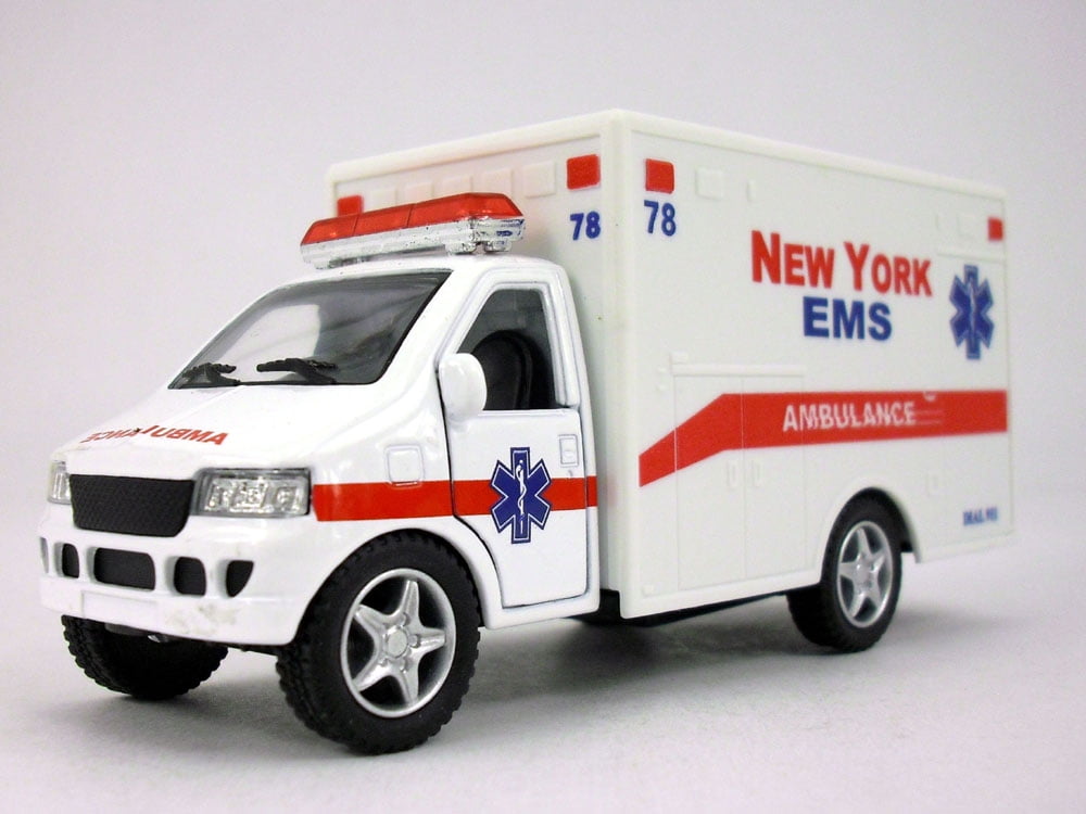 5 Inch New York EMS Ambulance Scale Model - White - Walmart.com