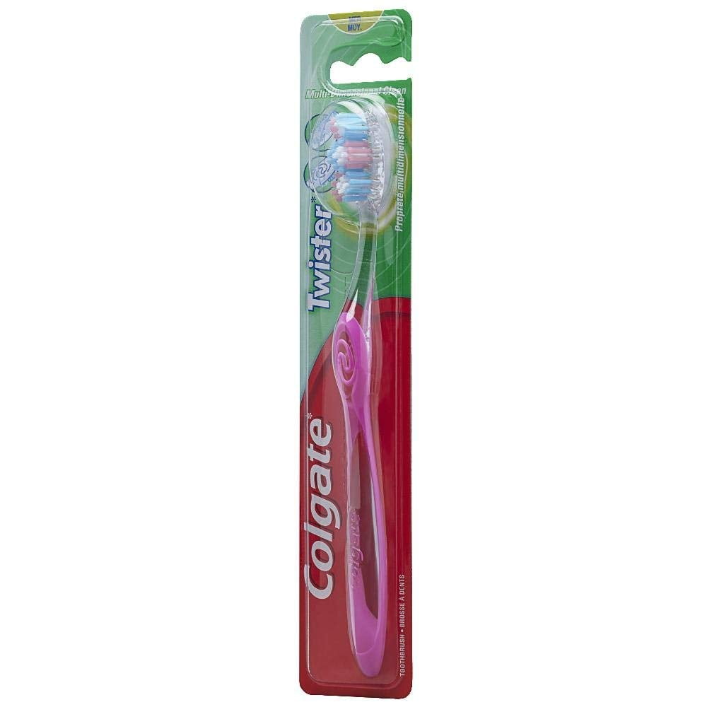 Colgate Plus Twister Fresh Toothbrush, Medium, 1 Count (Pack of 3 ...