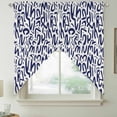 Abstract Scribbles Swag Curtain Valance for Window 2 Panels ...