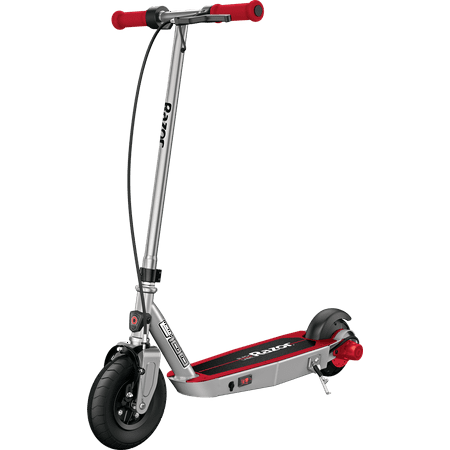 Razor Black Label E100 Electric Scooter – Silver/Red, up to 10 mph, 8 ...