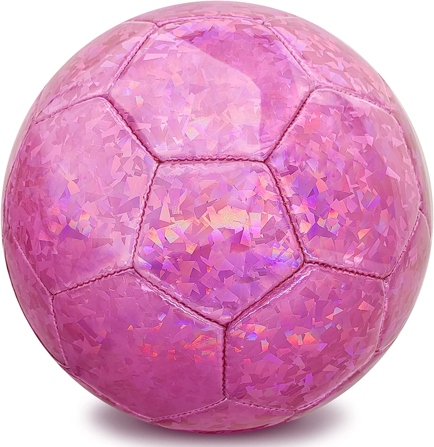 Size 4 Soccer Ball Glitter Pink Kids Aged 4 6 6 8 8 12 Outdoors